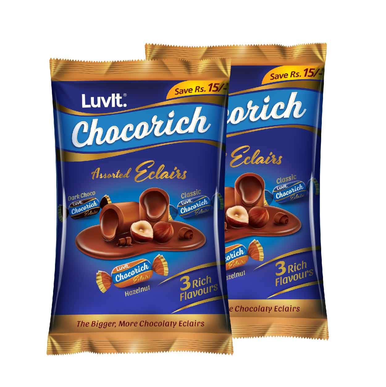 LuvIt. Chocorich Assorted Eclairs | Birthday Party Pack | Hazelnut,Dark ...