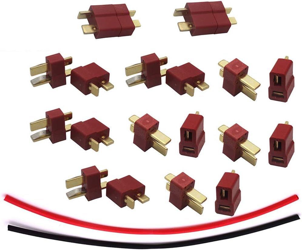 Amazon.com: DEVMO Ultra T-Plug 20 Pairs Male/Female Connectors Deans ...