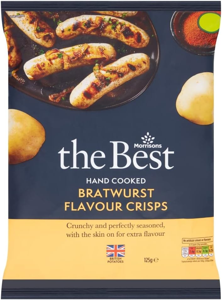 Morrisons The Best Hand Cooked Bratwurst Flavour Crisps, 125g : Amazon ...