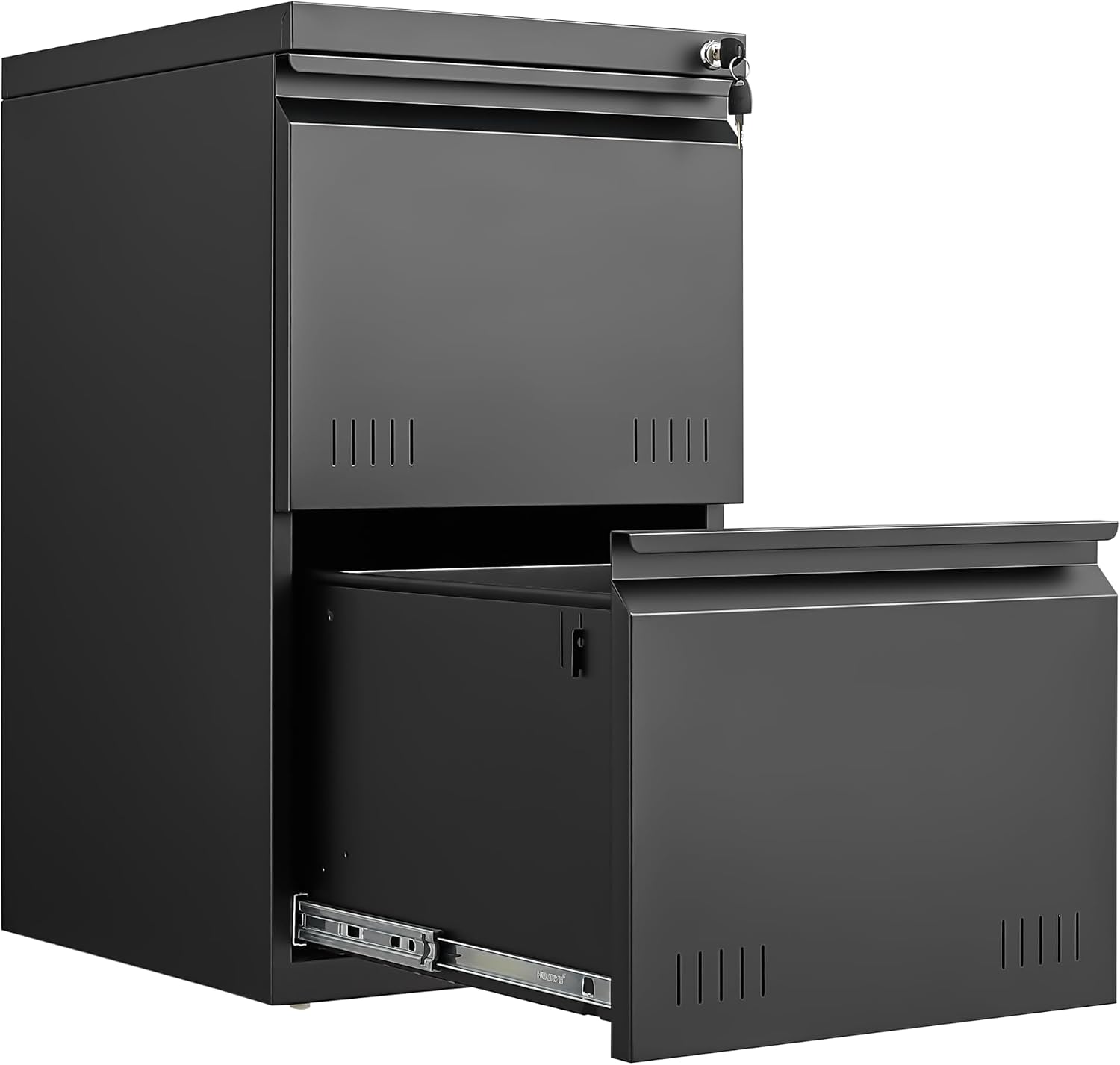 Amazon.com: Allouncer 2 Drawer File Cabinet with Lock, Under Desk ...