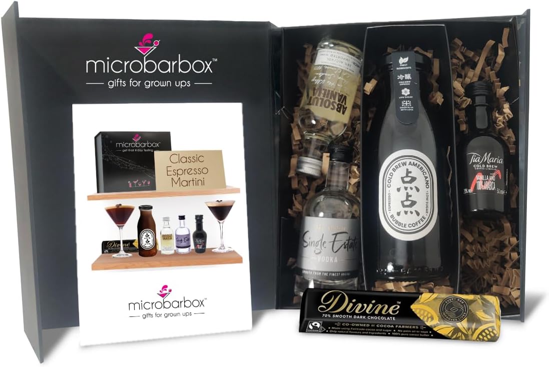 MicroBarBox Espresso Martini Cocktail Gift Set in a Classic Magnet Gift ...