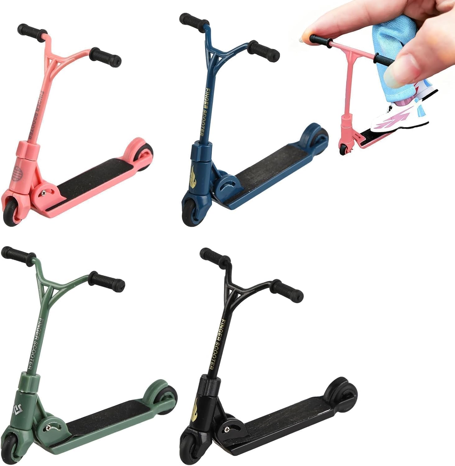 Finger Scooter 4Pcs Christmas Mini Tech Deck Plastic Two Wheel Sports ...