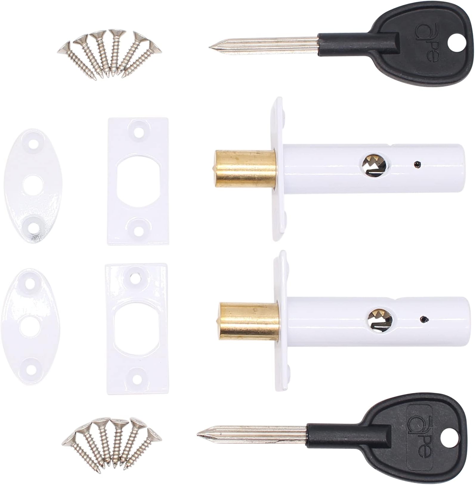 ERA 838-13 Door Security Bolt with 1 Key - White (2 Pieces) : Amazon.co ...