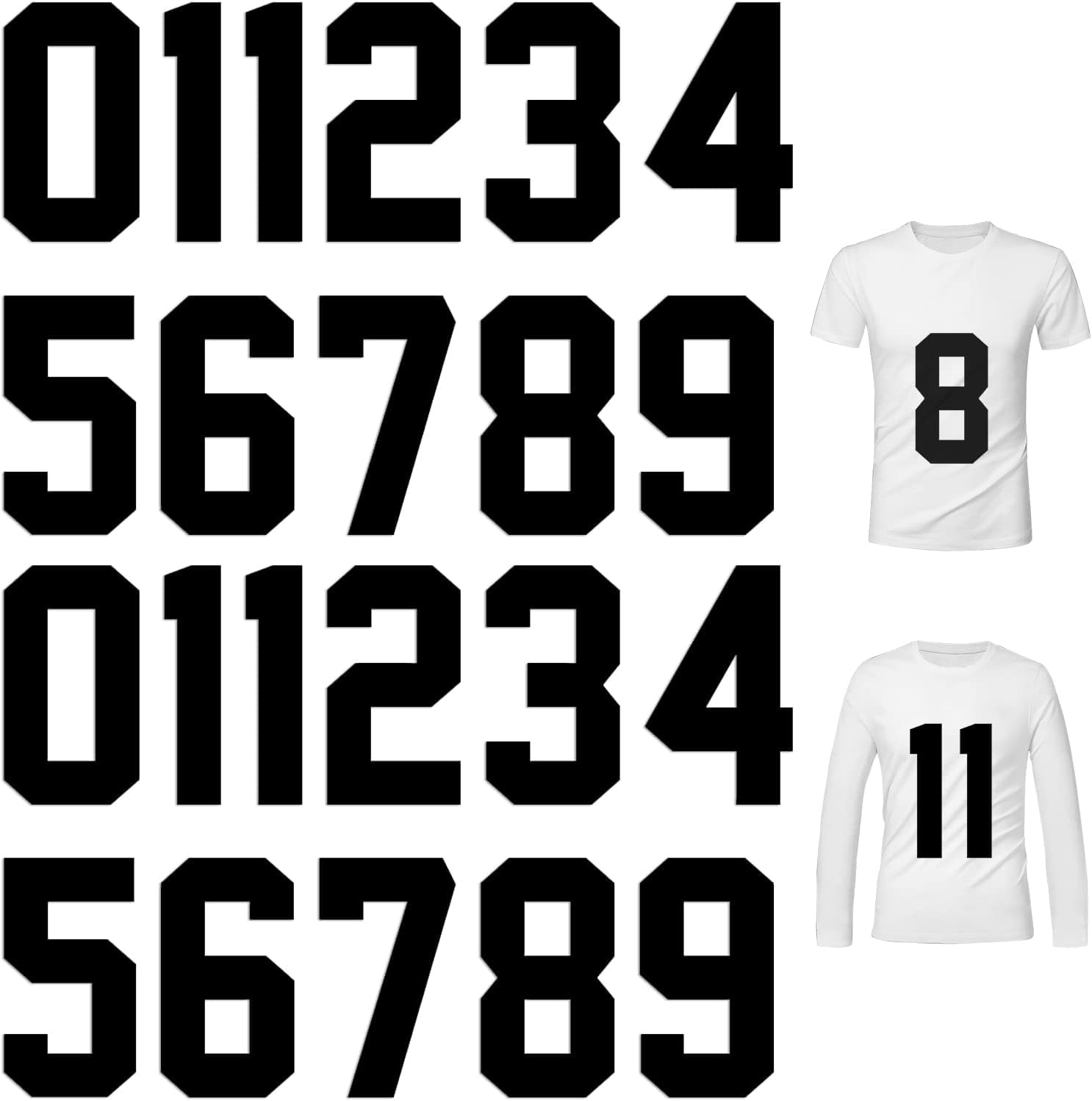 Amazon.com: 22 Pieces Heat Transfer Number- 8 Inches Iron on Numbers T ...