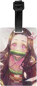 Amazon.com: Nezuko Luggage Tags Anime for Men Women Suitcases PVC ...