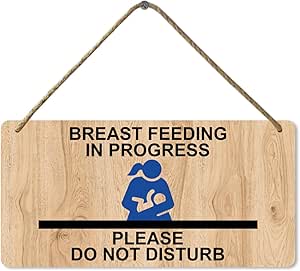 Amazon.com: Locmorly Wooden Sign Breast Feeding in Progress Sign, 6x12 ...