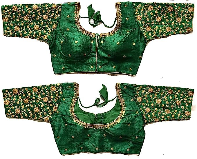 Buy Pujia Mills Women's Embroidery Handwork Thread Work Flower Design ...