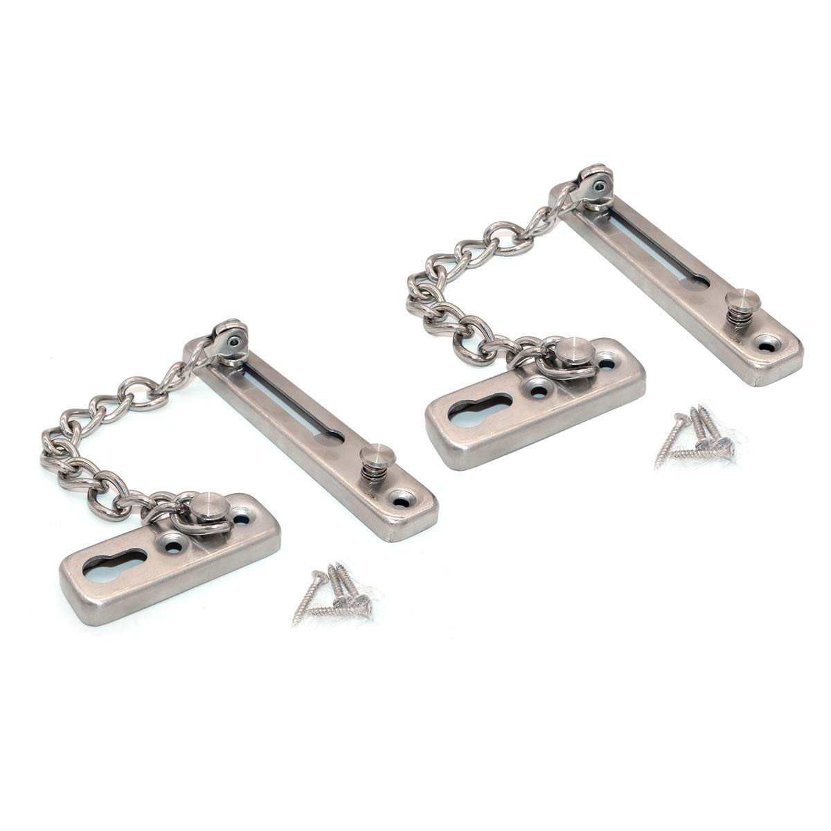 NUZAMAS 2 of Stainless Steel Door Chain Lock, Secondary Door Lock ...