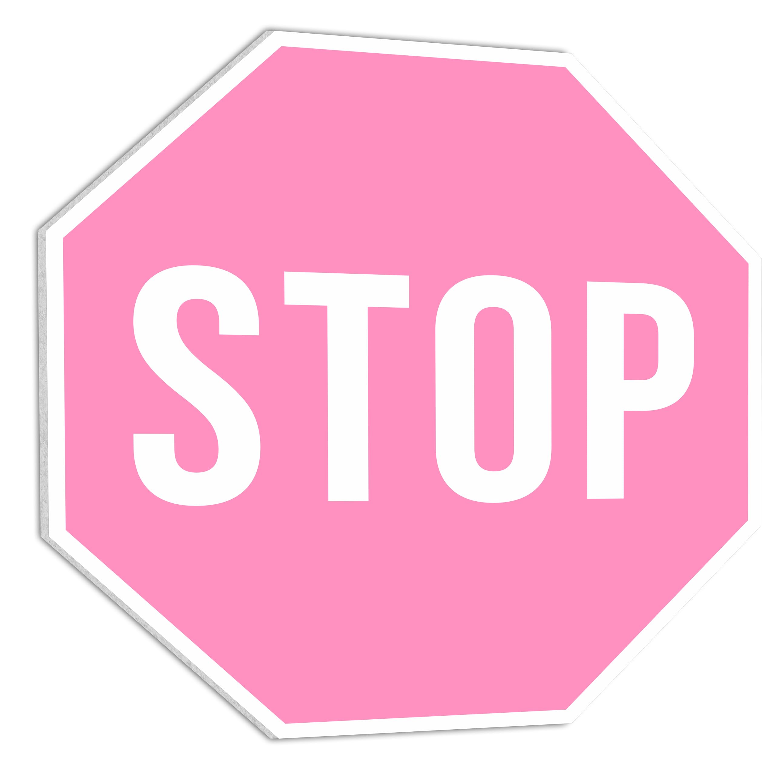 Amazon.com: Pink Room Decor for Teen Girls - Pink Stop Sign, Pink Wall ...