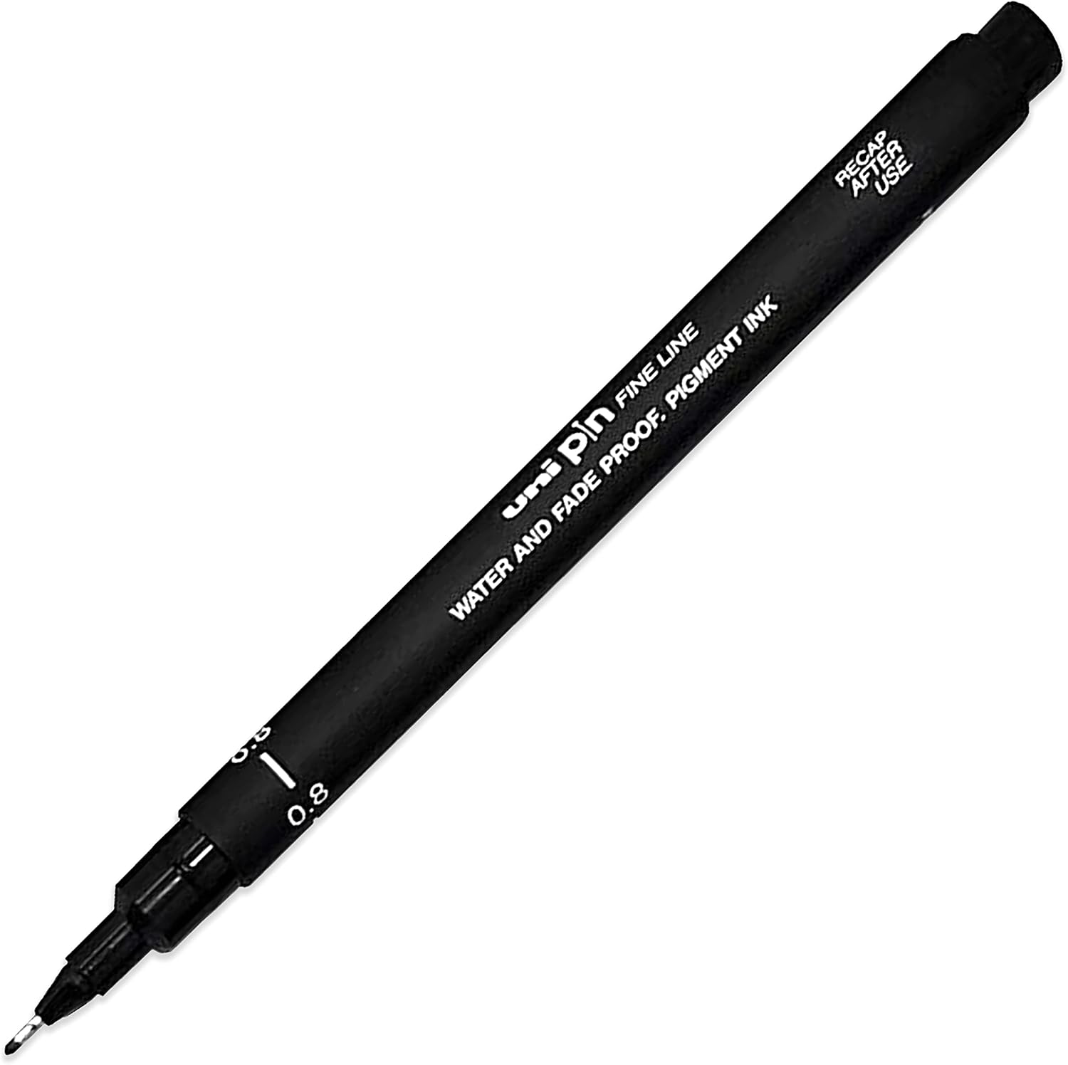 Uni Pin Fineliner Drawing Pen – Black Ink – Pack of 6 – Fine Line 0.8mm ...