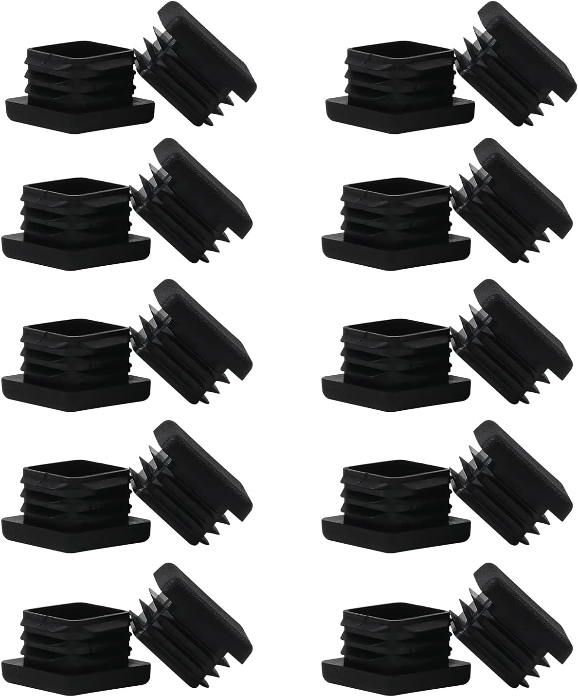 Amazon.com: FiveEyes 1x1 1" Square Tubing Plastic Plug End Caps 10 Pack ...