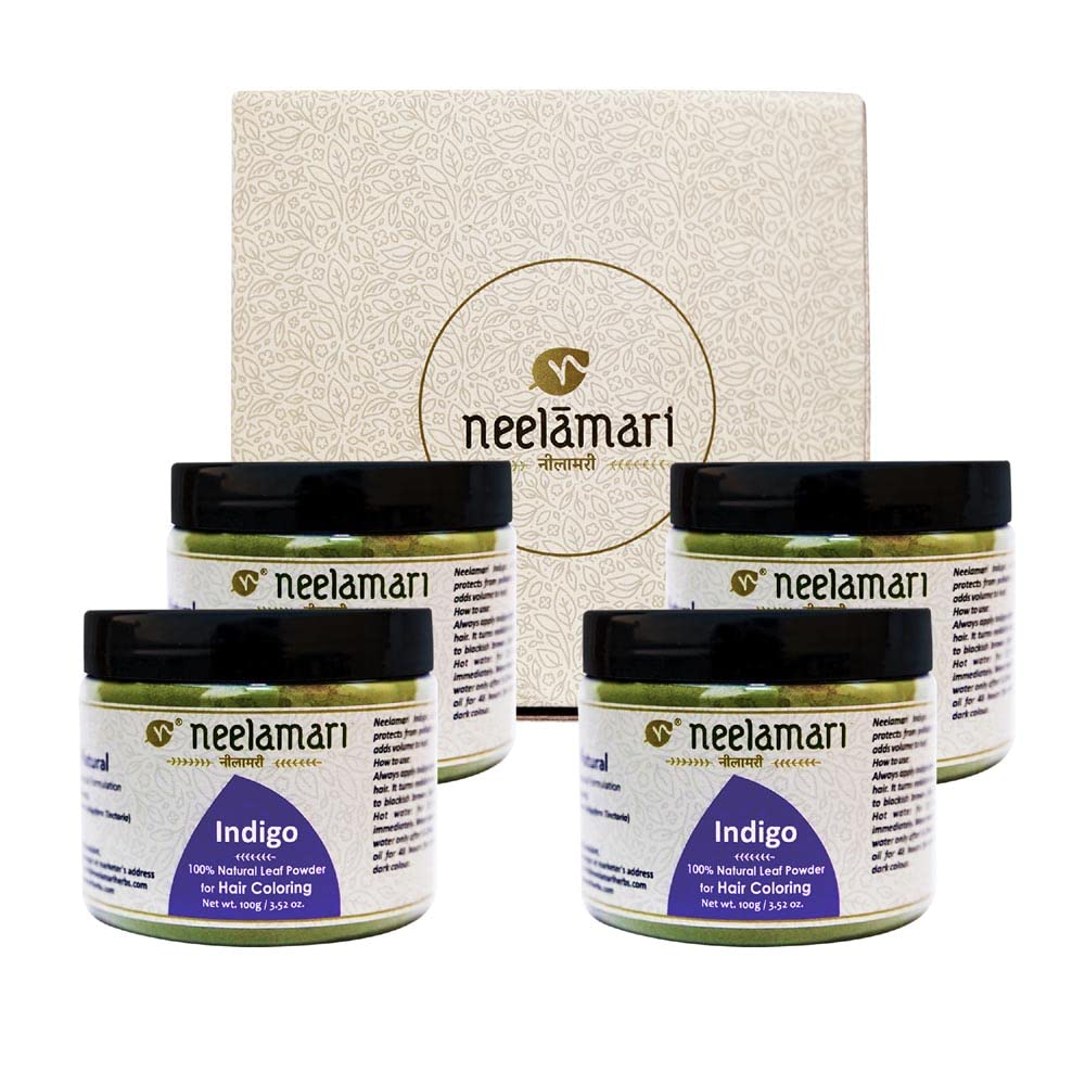 Buy Neelamari Herbs Pure Indigo Leaf Powder For Black Hair (400 gms ...