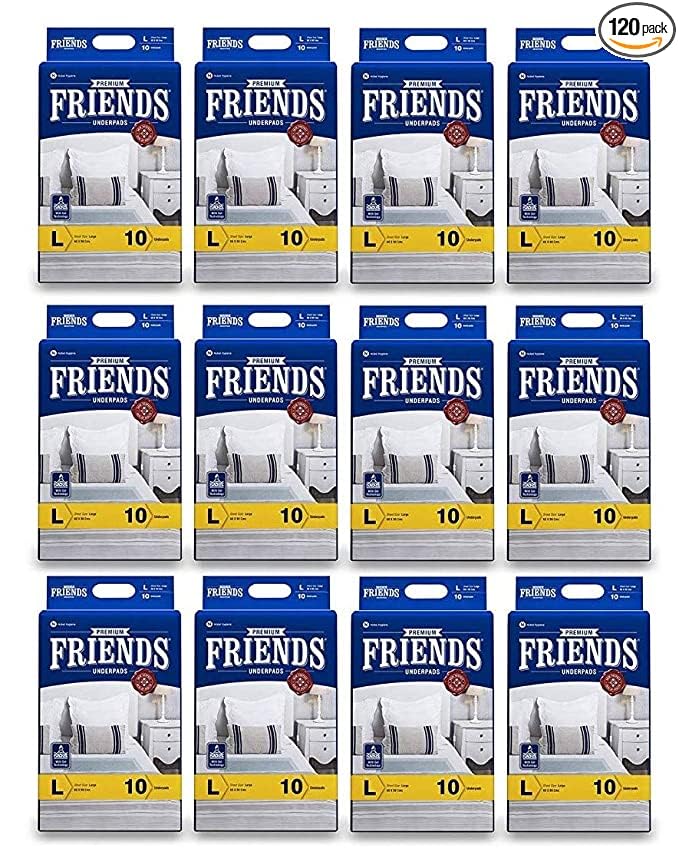 Friends Premium Underpads, Large 60 X 90 cm, Super Absorbent Polymer ...