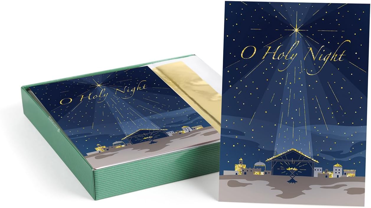 Amazon.com : Masterpiece O Holy Night Christmas Cards / 15 Boxed ...