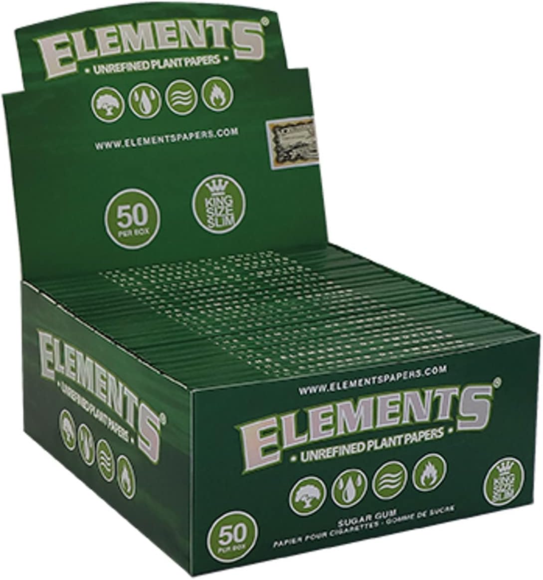 Elements Green Plant Based Kingsize Rolling Papers (10) : Amazon.co.uk ...