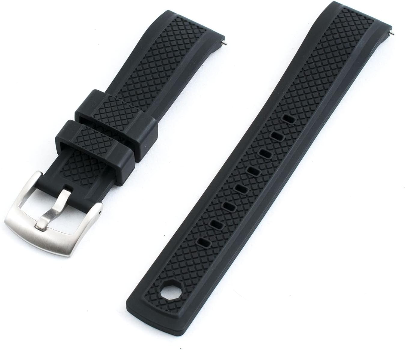 Amazon.com: StrapHabit Quick Release Rubber Watch Strap - Durable ...