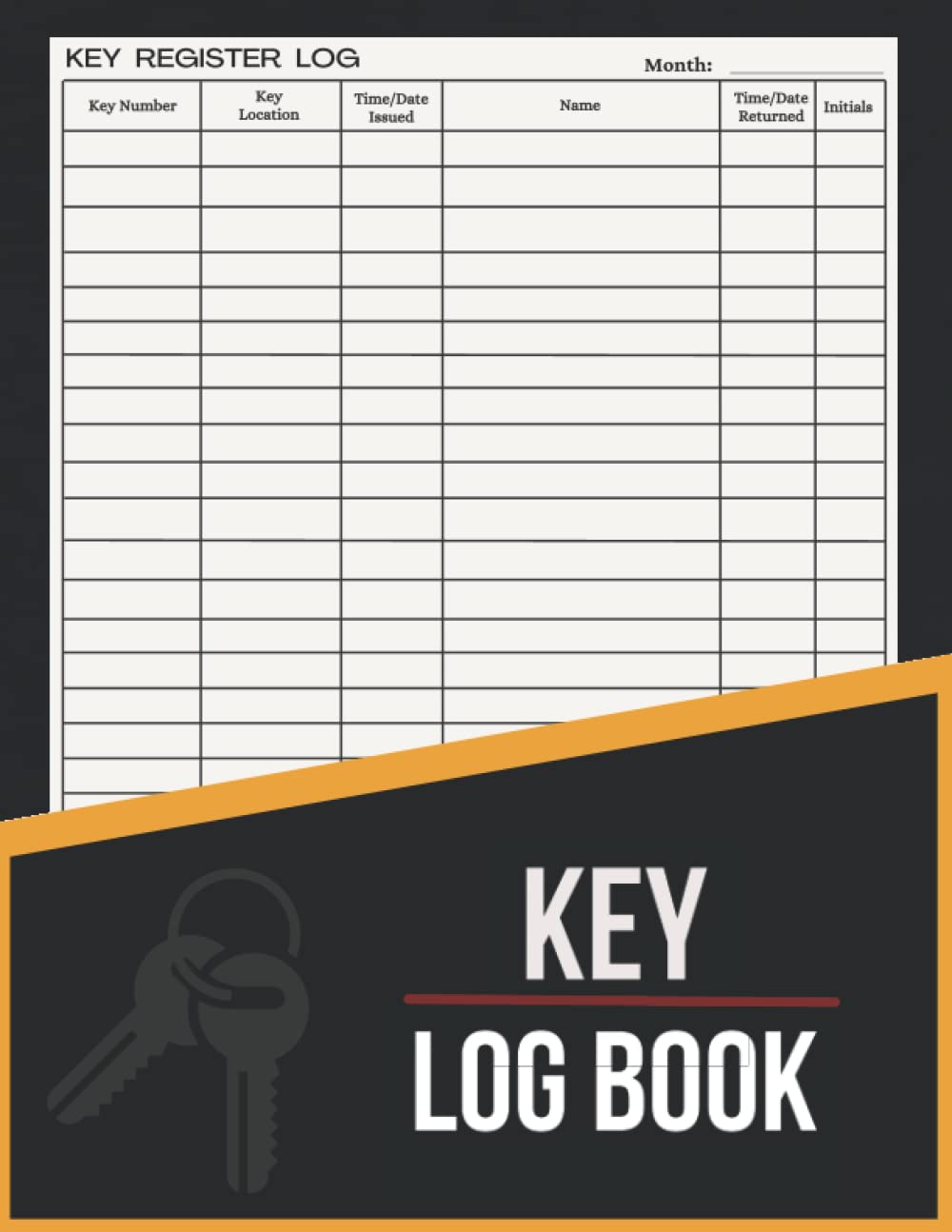Key Log Book: Key Check Out Log| Sign Out & Sign In Key Control Log ...