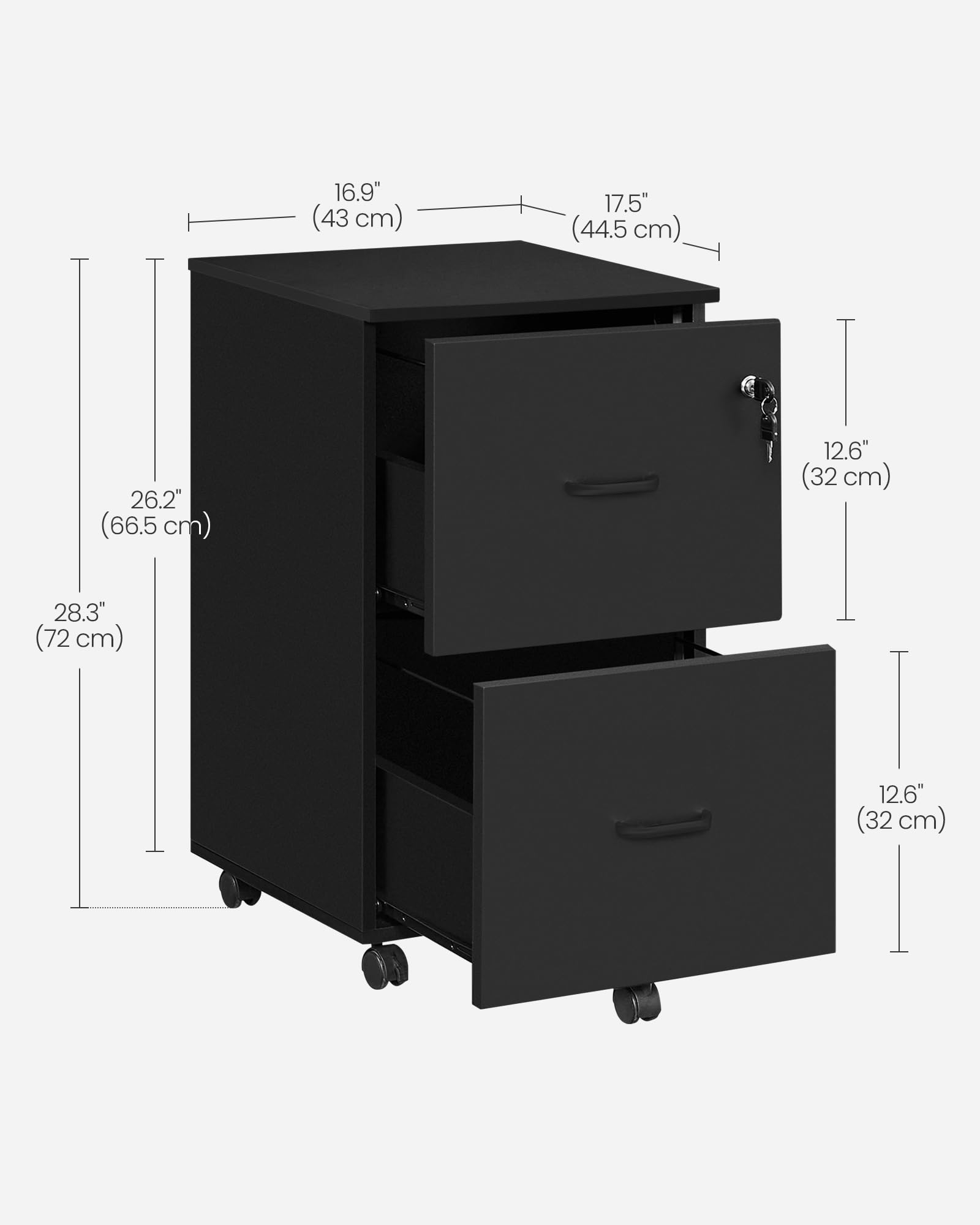 Snapklik.com : 2-Drawer File Cabinet, Locking Filing Cabinet For Home ...