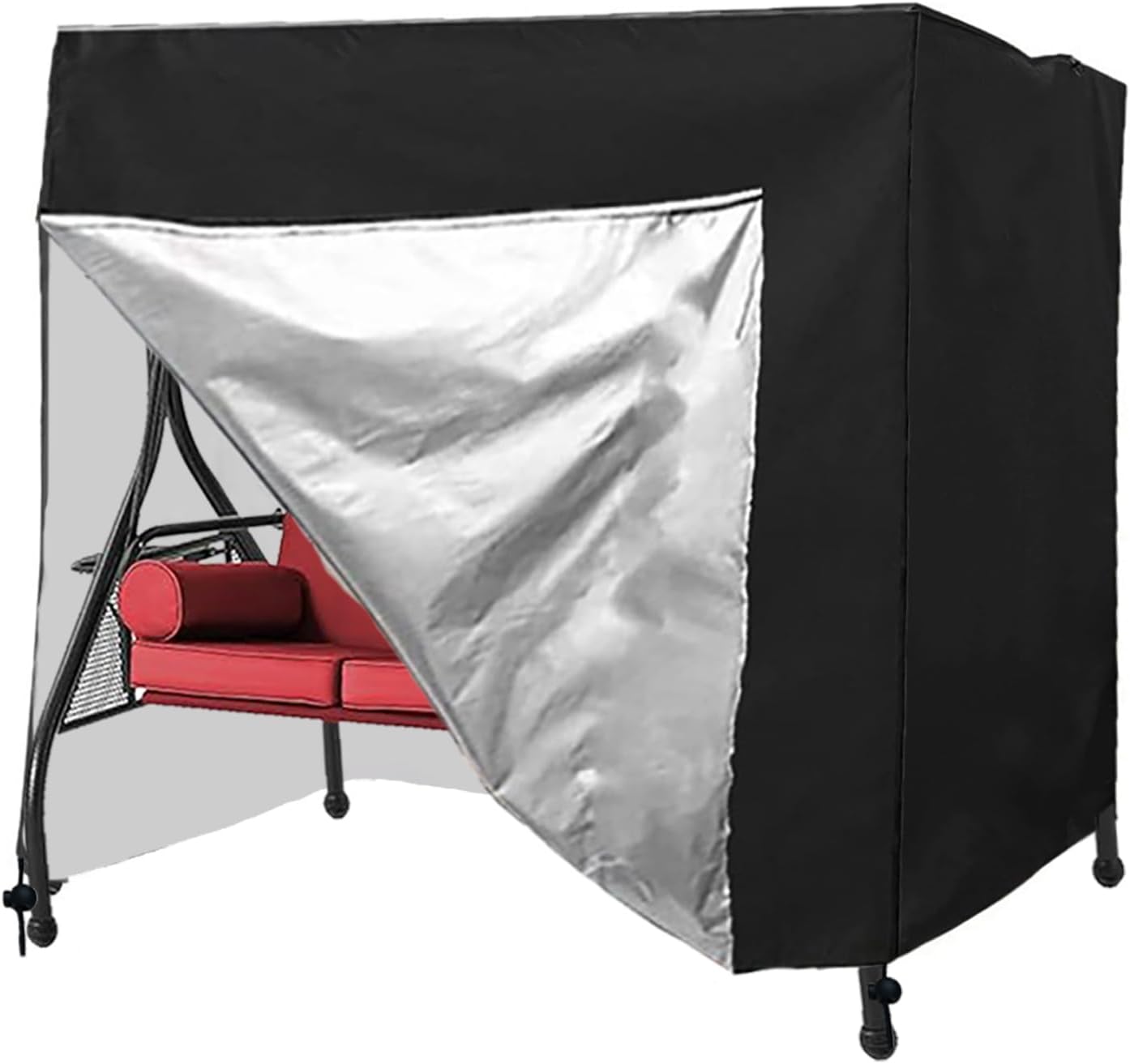 FLYMEI Outdoor Swing Cover 3 Seater Waterproof Patio Swing Cover Porch ...