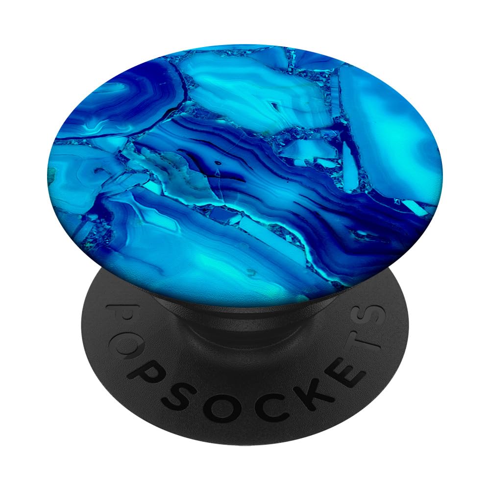 Amazon.com: Blue-Marble-Effect - Light-Blue-Marbled-Design PopSockets ...