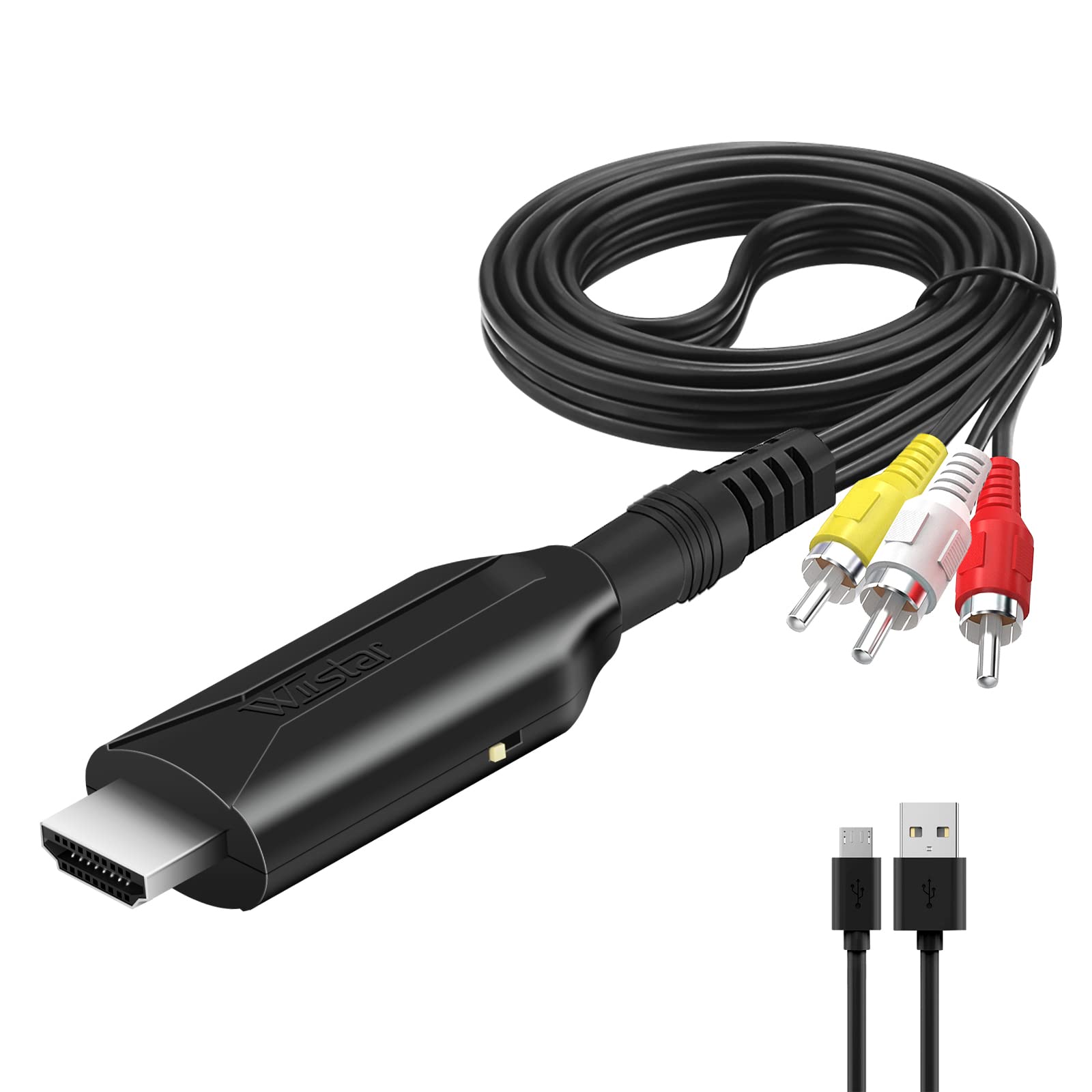 Wiistar AV to HDMI Converter 1080P AV to HDMI Adapter CVBS Composite to ...