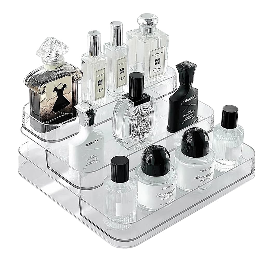 MAYCREATE® Perfume Display, 3 Tier Clear Acrylic Riser Shelf for ...