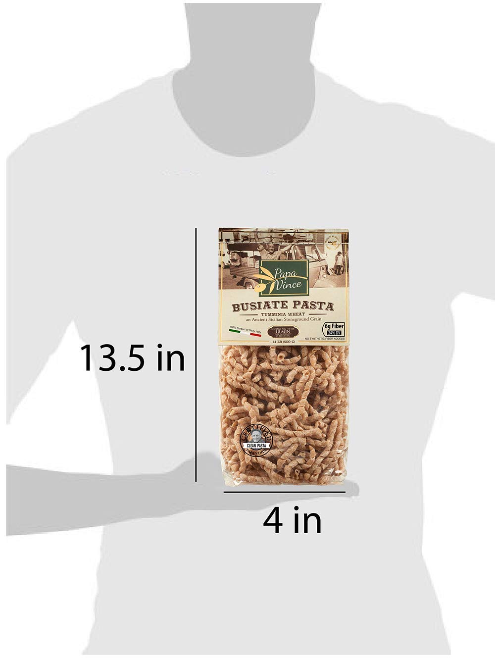 Papa Vince whole wheat pasta - Non enriched, high in fiber, high in ...
