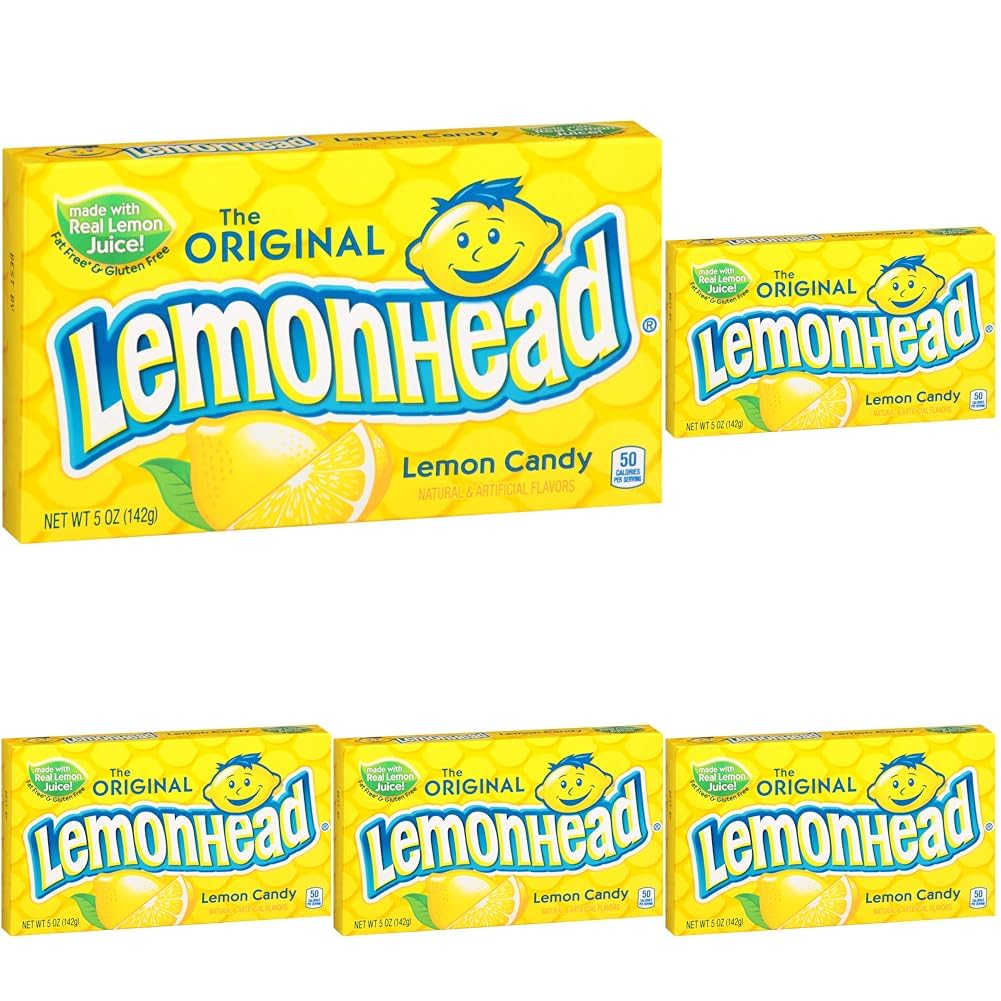 Amazon.com : Lemonhead Candy Theater Box, 5 Ounce (Pack of 5) : Grocery ...