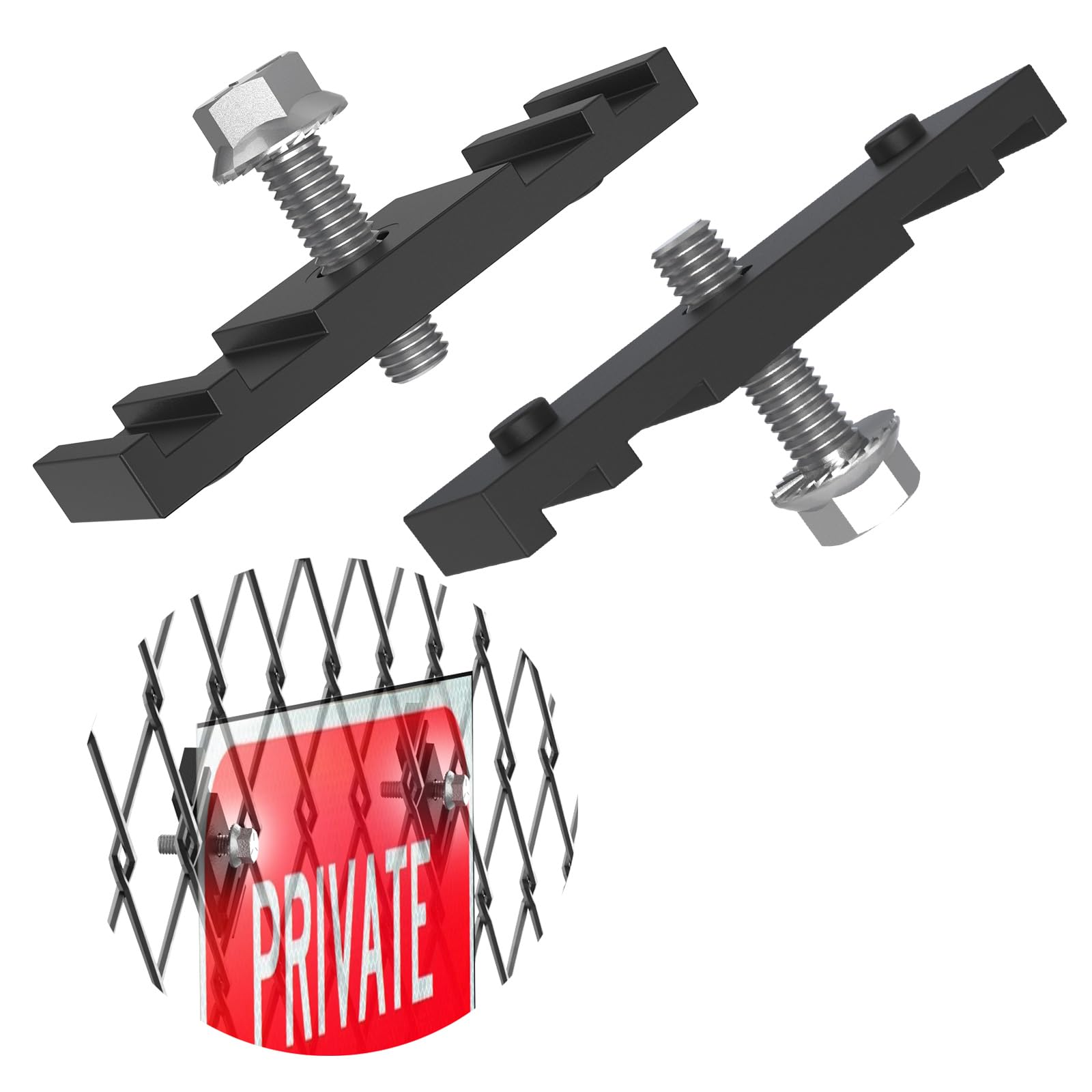 Amazon.com: Chain Link Fence Sign Mount, Fence Sign Fastener Bracket ...