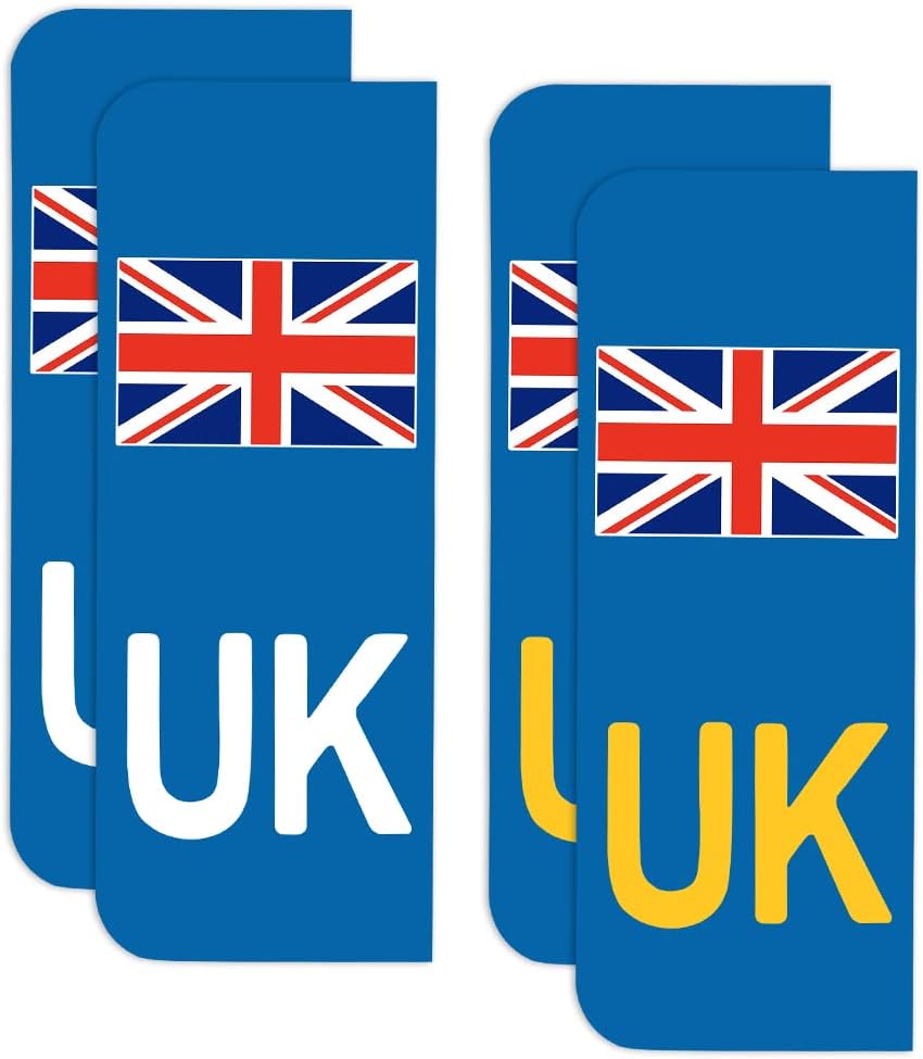 Onarway UK Car Stickers, Pack of 4 Self-Adhesive UK Car Number Plate ...
