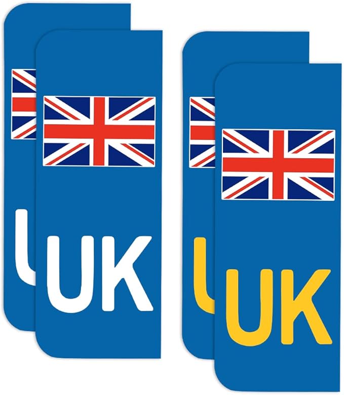 Onarway UK Car Stickers, Pack of 4 Self-Adhesive UK Car Number Plate ...
