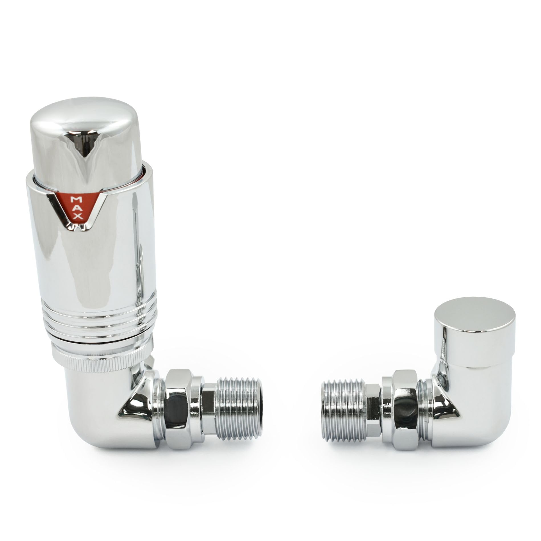 Thermostatic Radiator Valve Chrome Corner TRV Style (Chrome) – BigaMart