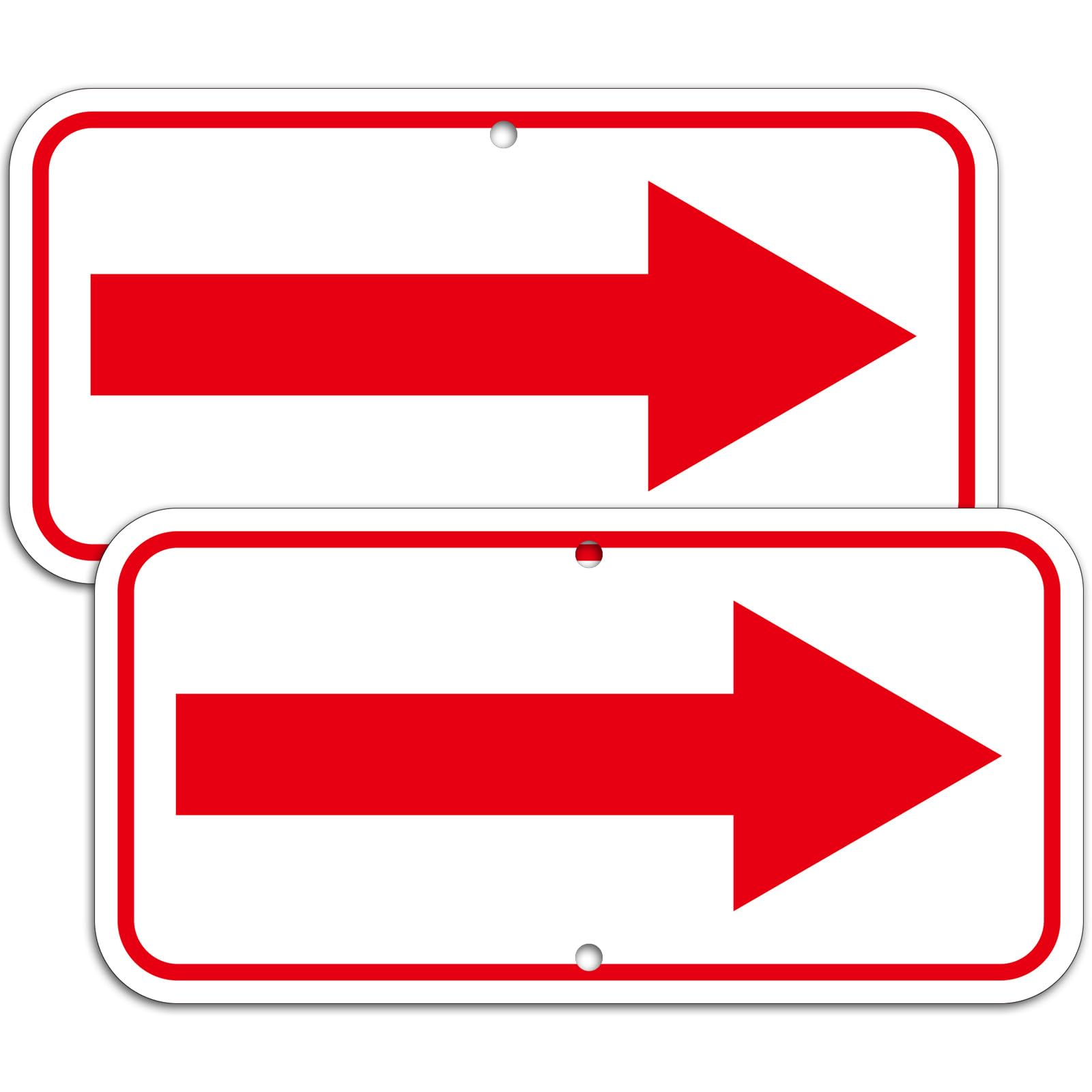Amazon.com: 2 Pack Right Arrow Signs, 12"x6" Red Arrow Sign, This Way ...