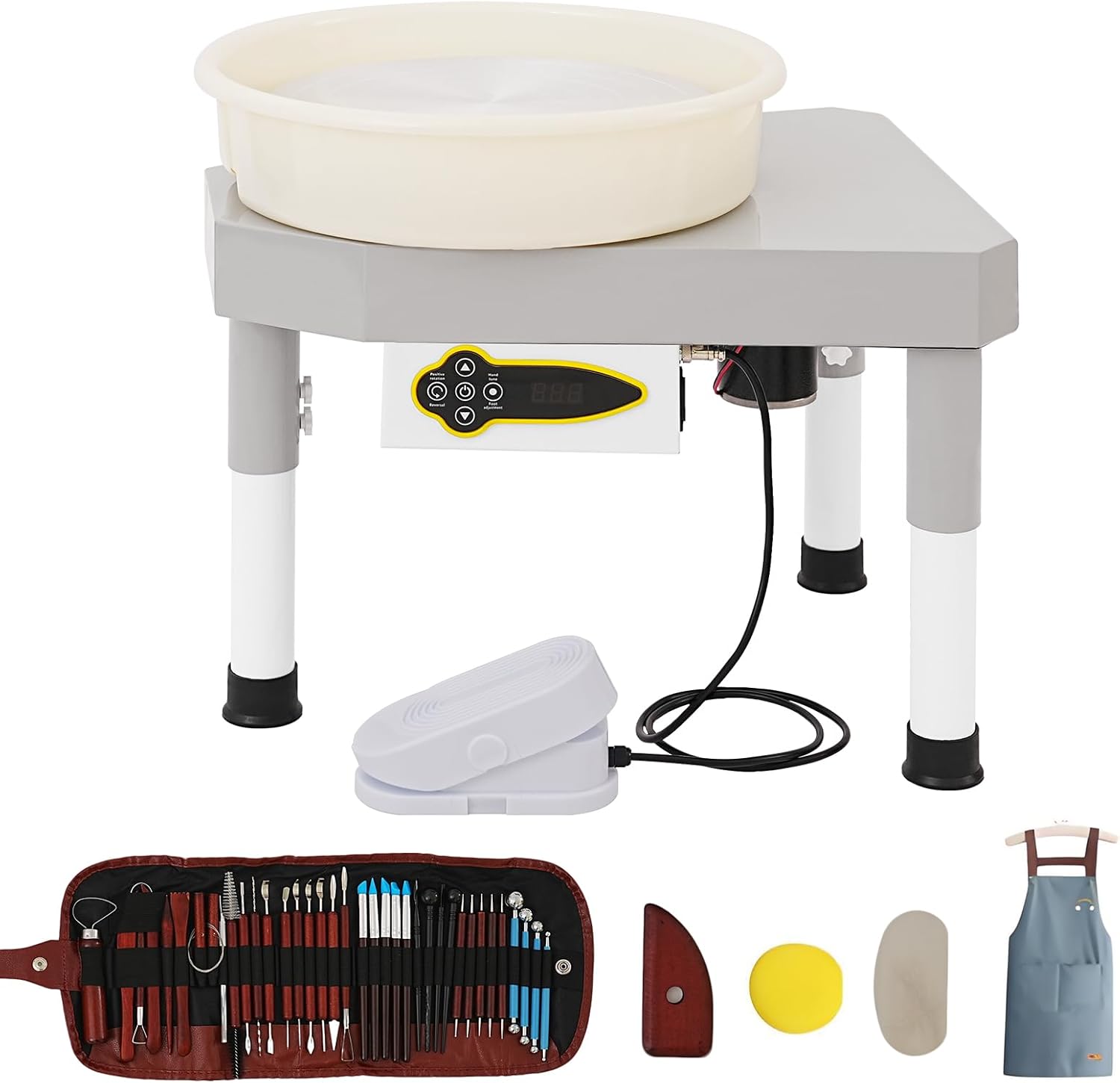Amazon.com: 14" 450W Electric Pottery Wheel with LCD Panel Adjustable ...