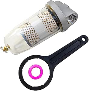 Amazon.com: 496 Fuel Tank Filter Assembly w/Wrench | Fit for Gasoline and Diesel Water Separate ...