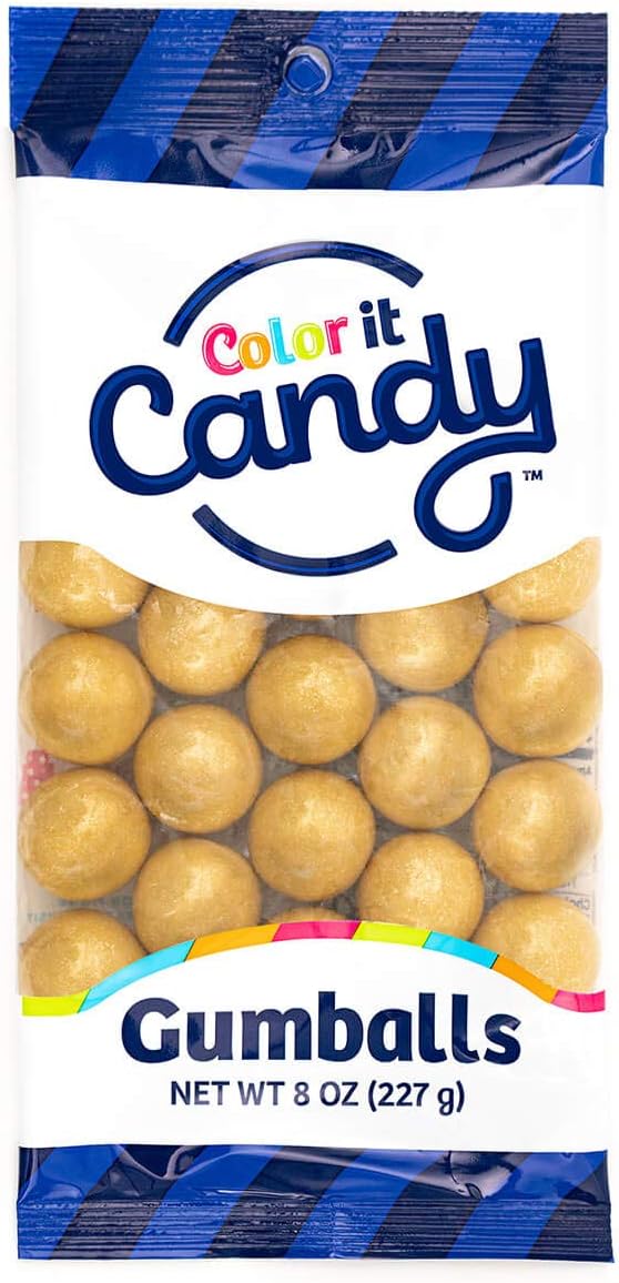 Amazon.com : Color It Candy Shimmer Gold Sixlets 14 Oz Stand Up Bag ...