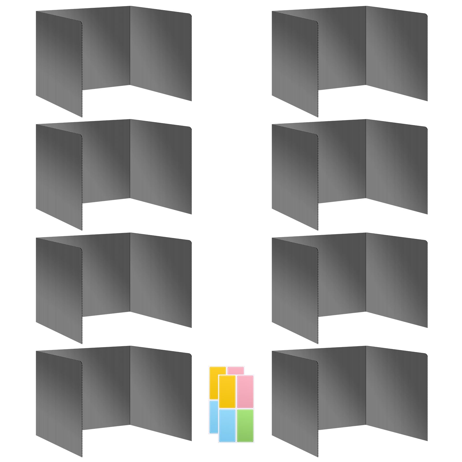 Snapklik.com : Gray 8-Pack Desk Dividers For Students, Durable Plastic ...