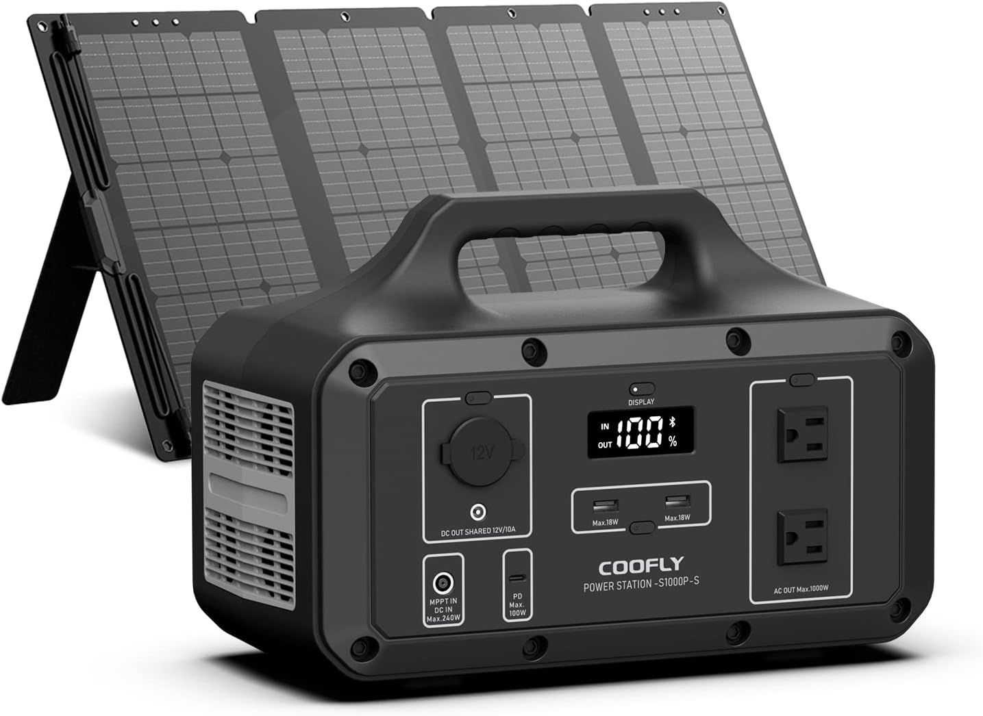 Amazon.com : Solar Generator 1021Wh,Portable Power Station 1000W and ...