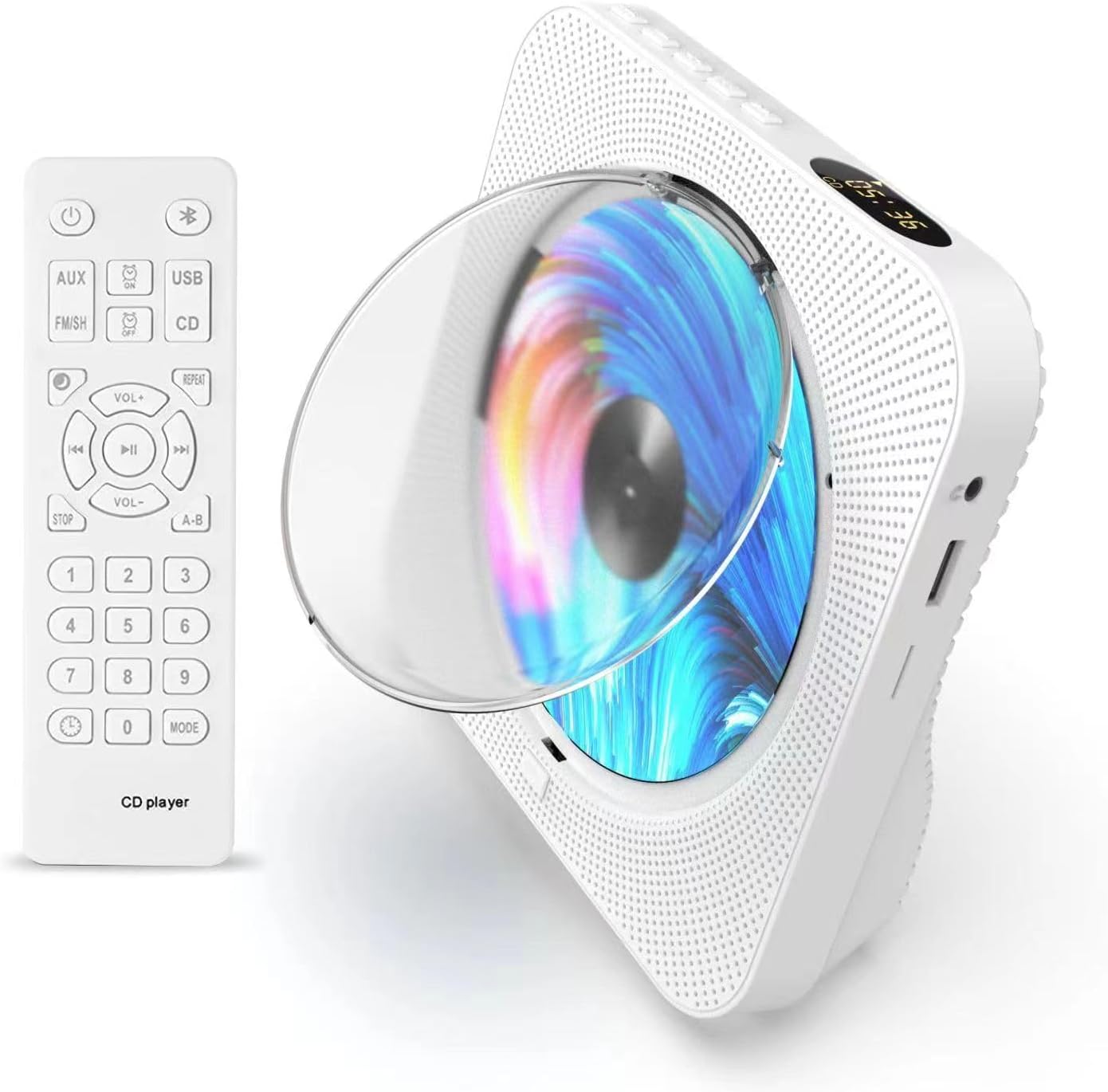 Amazon.com: AUSTEPAX CD Player with Bluetooth - Desktop CD Players for ...