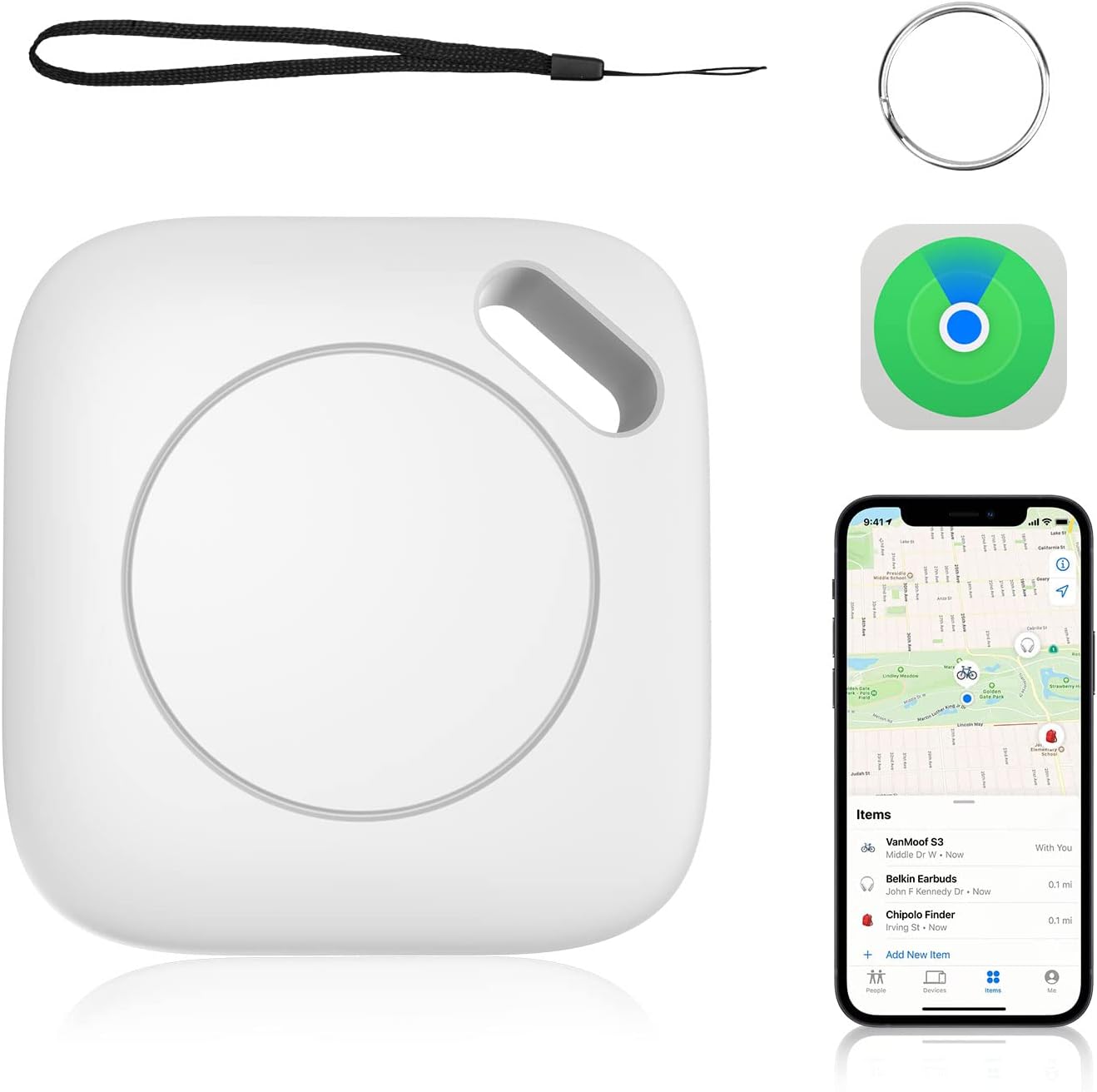 Qoosea Smart Lost Item Finder Anti-lost Locator Precise Positioning and ...