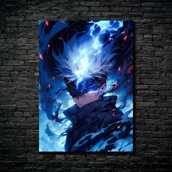 PlaceboPrints Satoru Gojo - Limitless-Artwork HD Shining Metal Poster ...