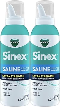 Amazon.com: VICKS Sinex Saline Extra Strength Nasal Spray, 3X ...
