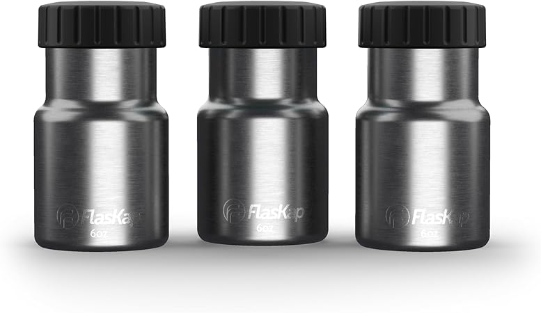 Amazon.com | Flaskap FreePour Extra Wells, Stainless Steel, 3-Pack ...