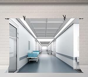 Amazon.com : FEASRT Hospital Corridor Backdrop 7x5ft Operating Room Bed ...