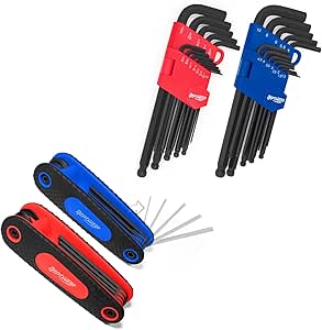 InPower 26pcs Allen Wrench Set & 17 Pieces Folding Hex Key Set Metric ...