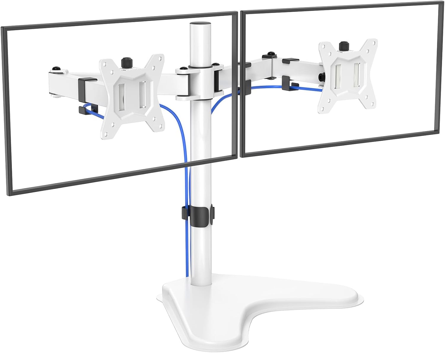 Amazon.com: HUANUO 32 inches Dual Monitor Stand up to 17.6lbs, High ...