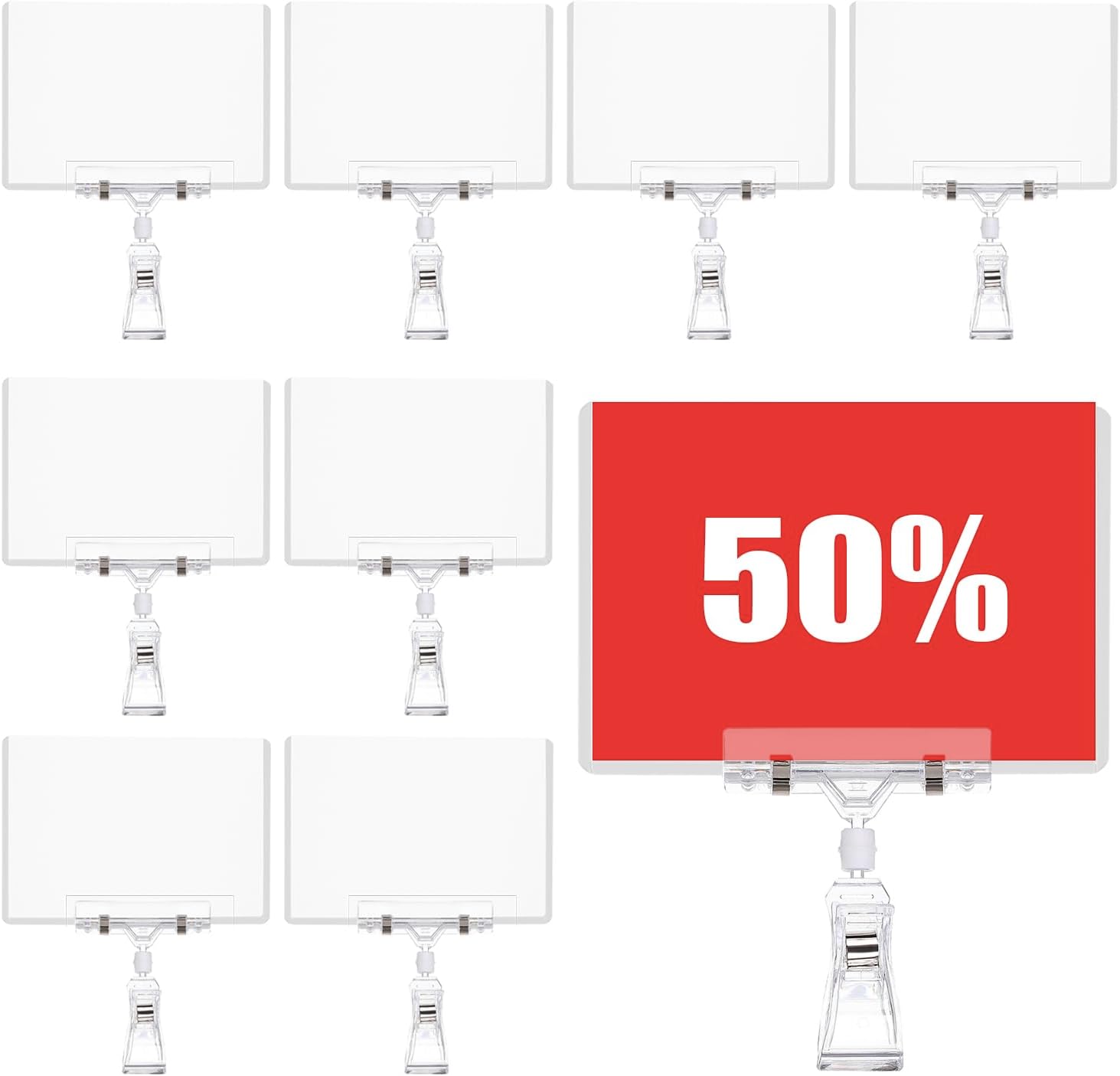 Amazon.com: Biaungdo 12 Pcs Rotating Clip Swivel Sign Rotatable Holding ...