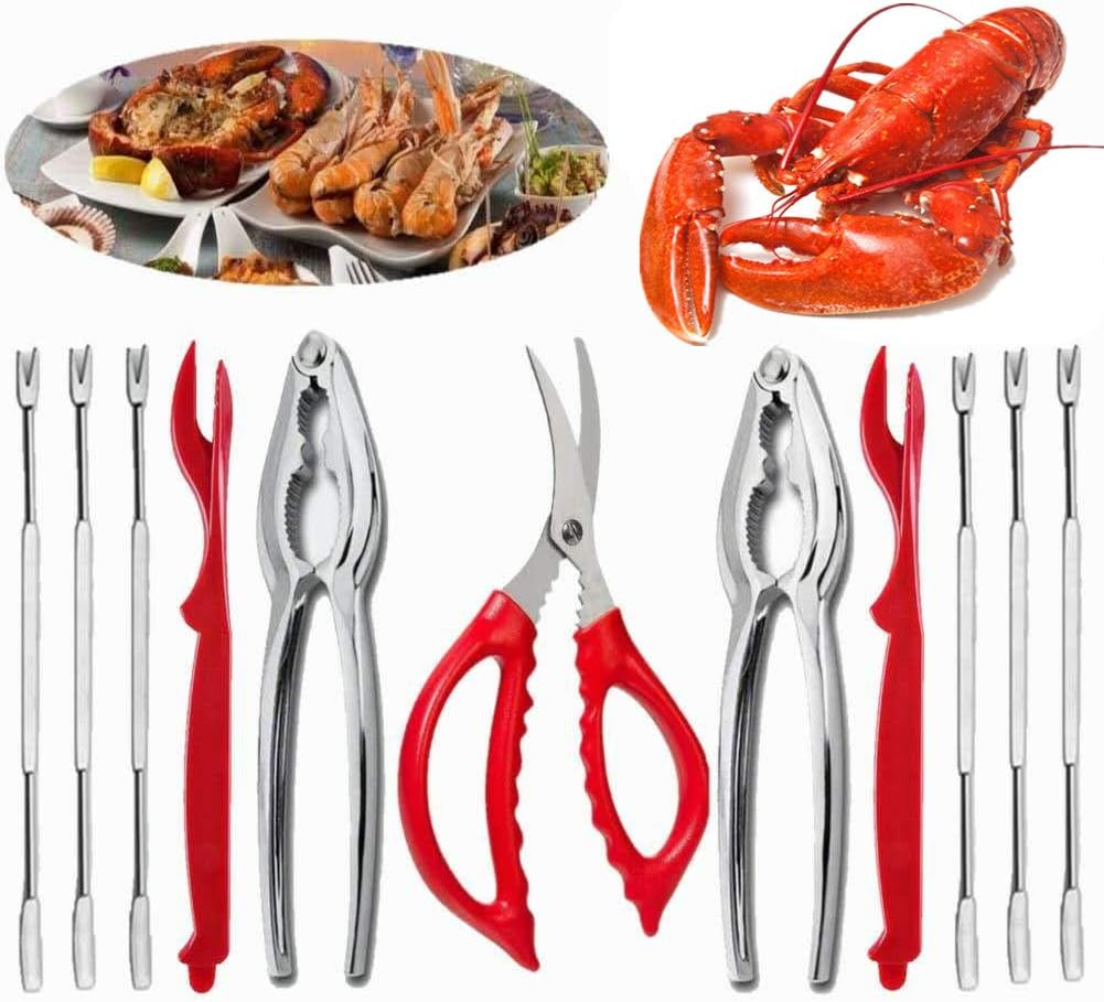 Amazon.com: YGAOHF 12 Pcs Professional Crab Leg Crackers and Tools ...