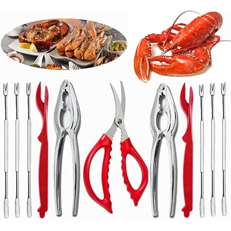Amazon.com: Crab and Lobster Tools - Crab Leg Crackers and Picks Set ...
