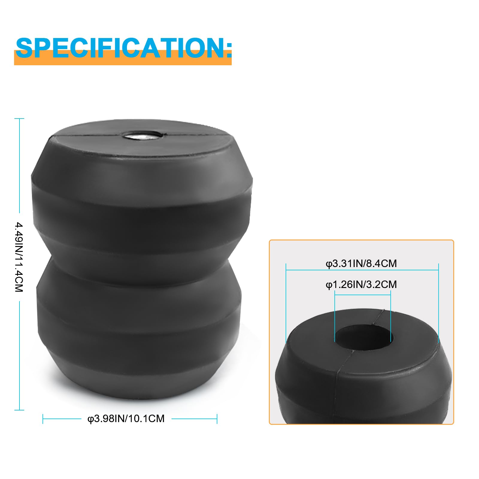 Snapklik.com : MILLISEC Rear Rubber Helper Suspension Springs Kits ...